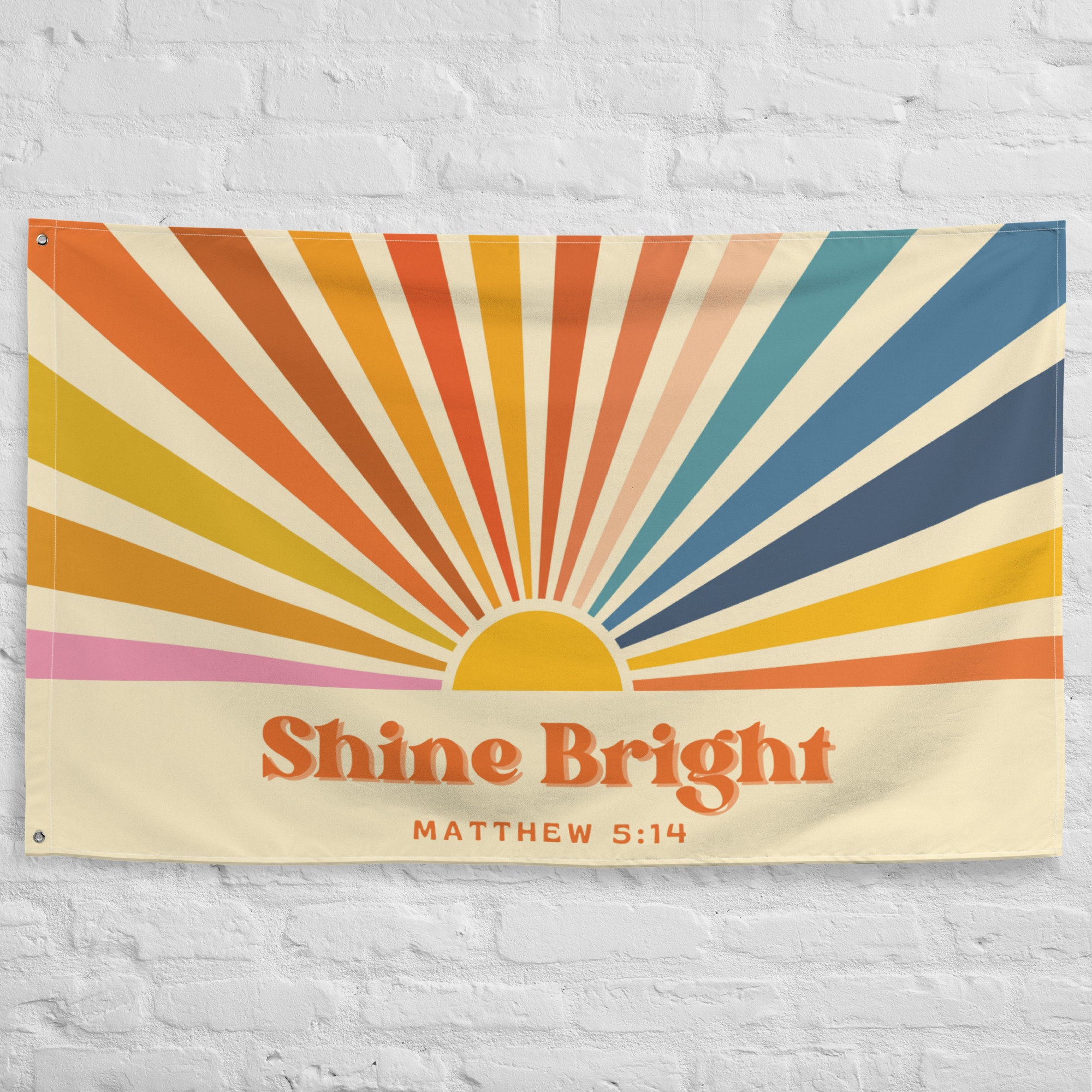 Shine Bright Wall Hanging, Bible Verse Banner, Scripture Tapestry, Boho ...