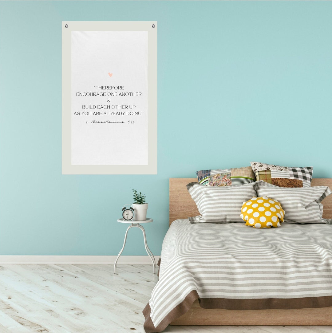 1 Thessalonians Bible Verse Banner, Christian Scripture Wall Hanging ...