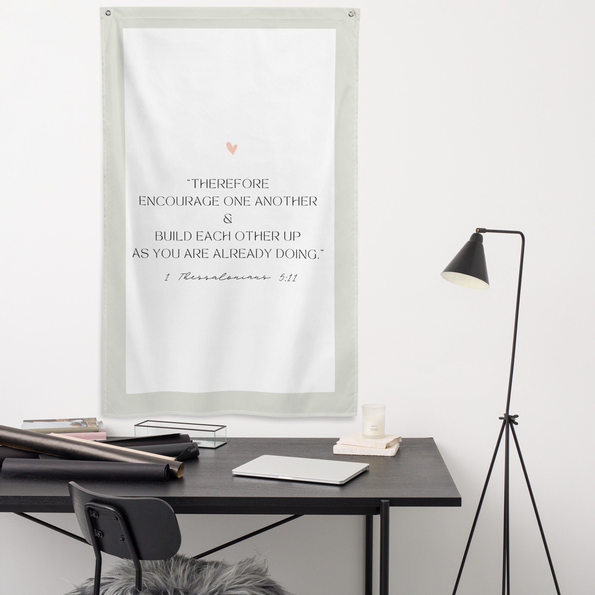 1 Thessalonians Bible Verse Banner, Christian Scripture Wall Hanging ...