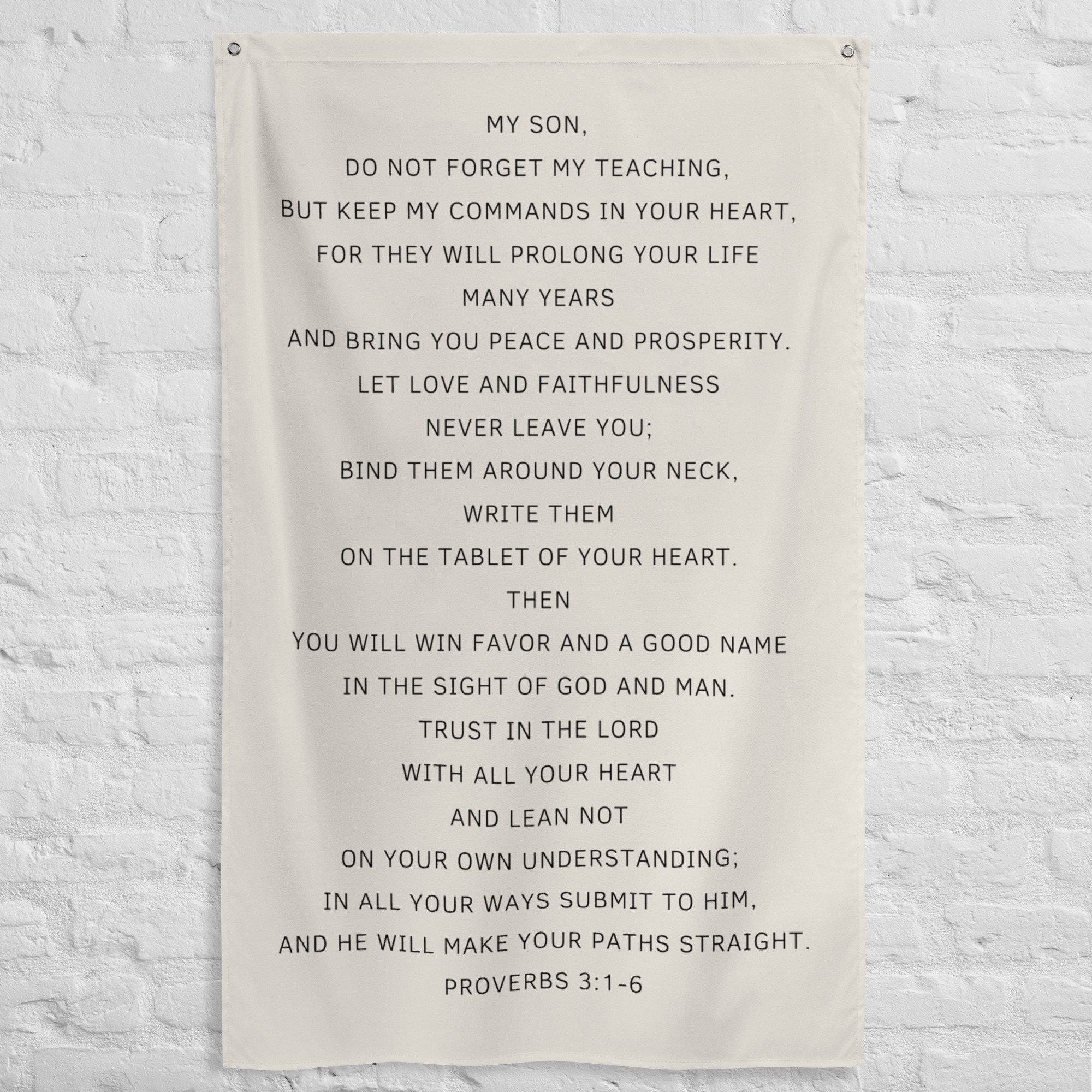 Proverbs 3 Bible Verse Banner Home Decor Scripture Tapestry Wall Decor ...