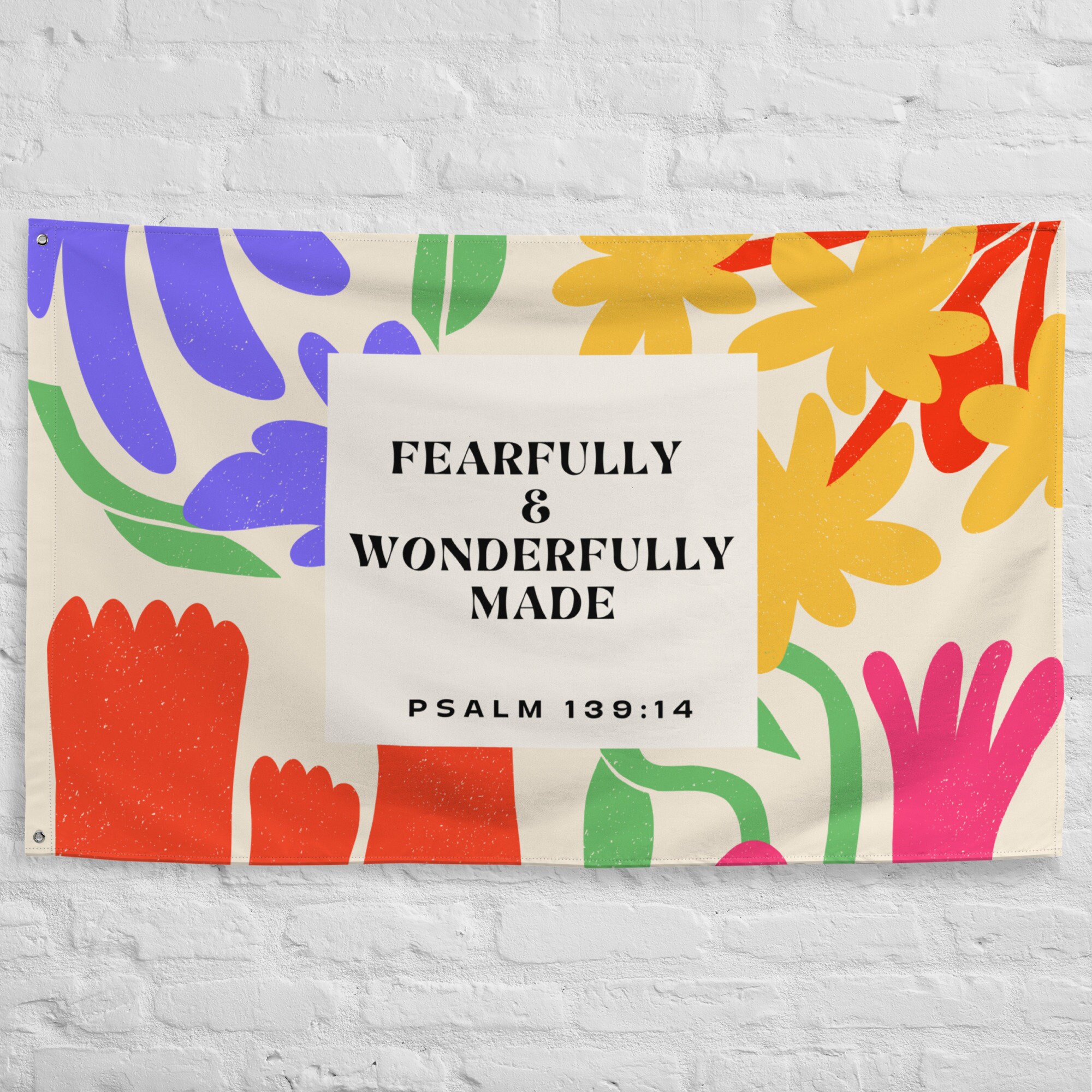 Scripture Banner for Kids Room Bible Verse Wall Art Christian Tapestry ...