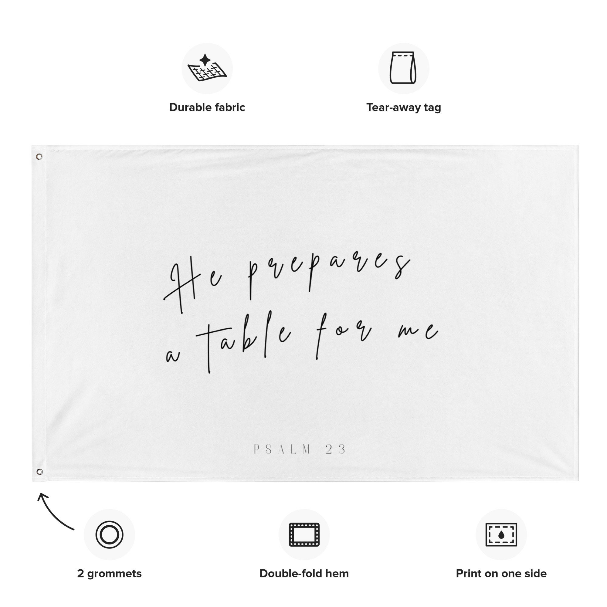 Psalm 23 Scripture Verse Banner, Bible Verse Home Decor Tapestry ...