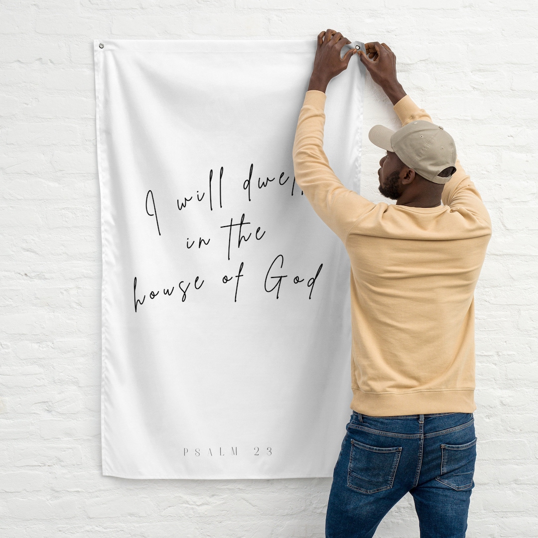 Psalm 23 Bible Verse Banner, Bible Verse Home Decor Tapestry, Scripture ...