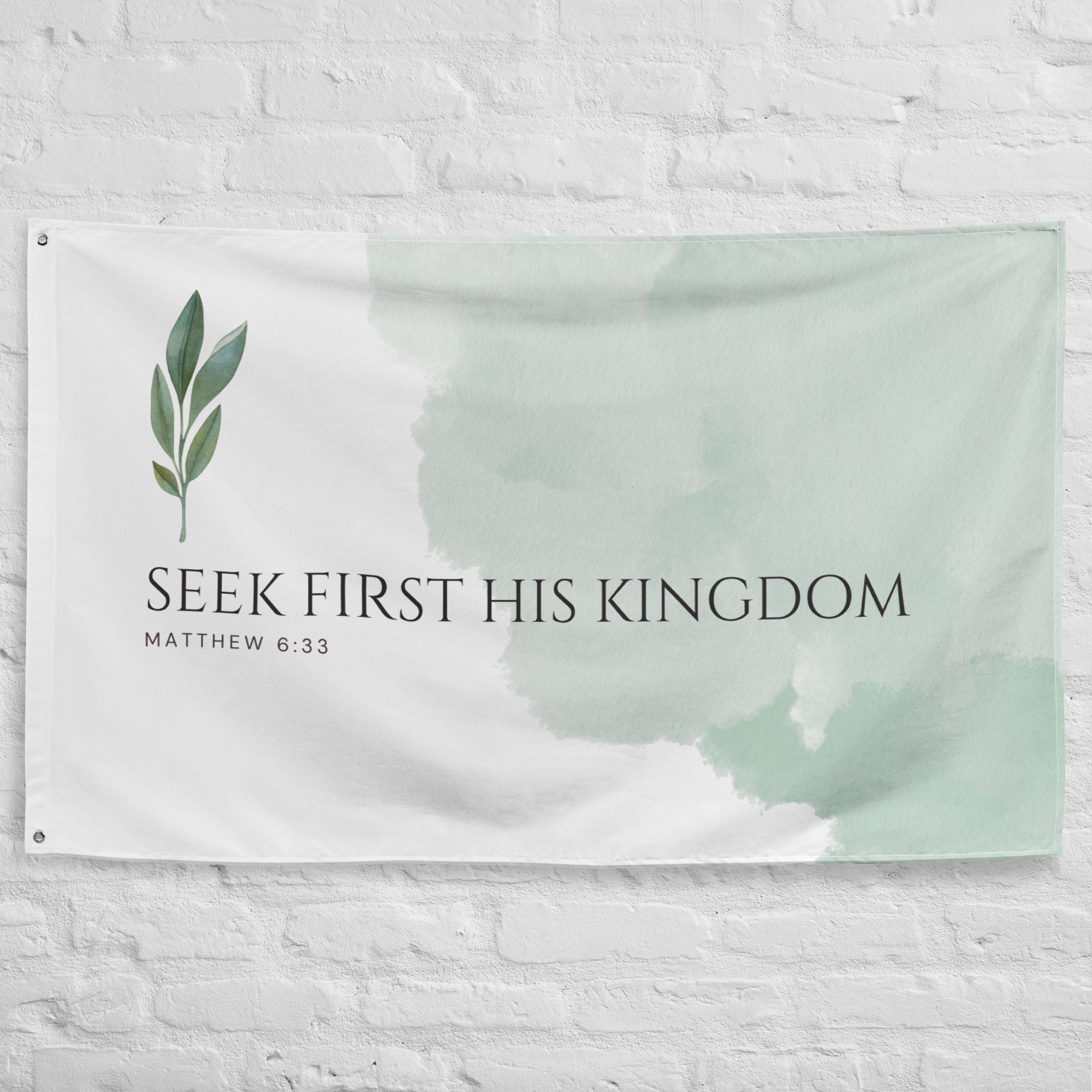 Matthew 6 Bible Verse Banner, Aesthetic Christian Wall Art, Minimalist ...