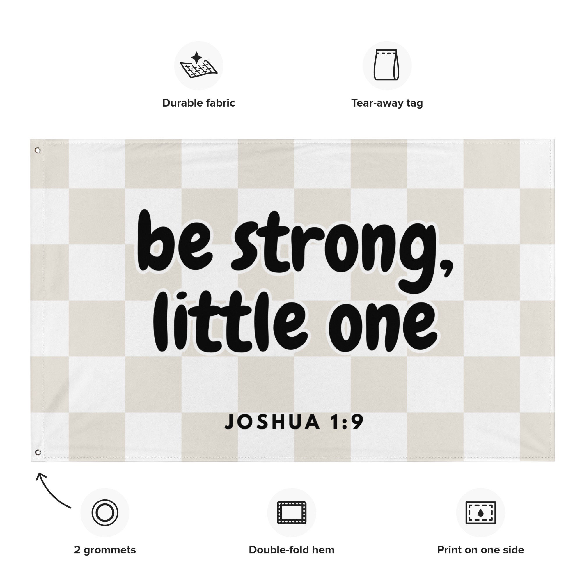 Christian Kids Bible Verse Banner for Nursery, Scripture Banner for Boy ...