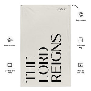 Psalm 93 Bible Verse Banner, Psalms Tapestry, Scripture Wall Hanging ...