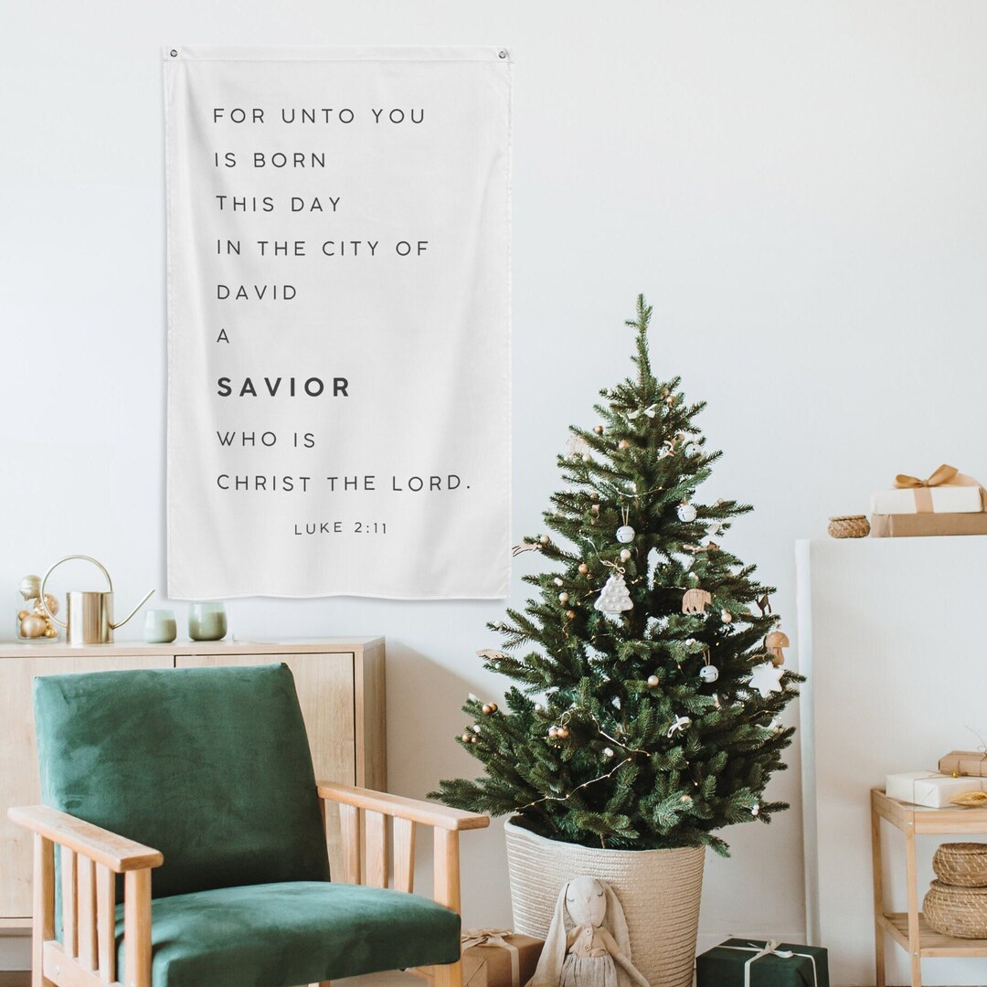 Christian Christmas Tapestry Wall Hanging, Religious Christmas Wall Art ...