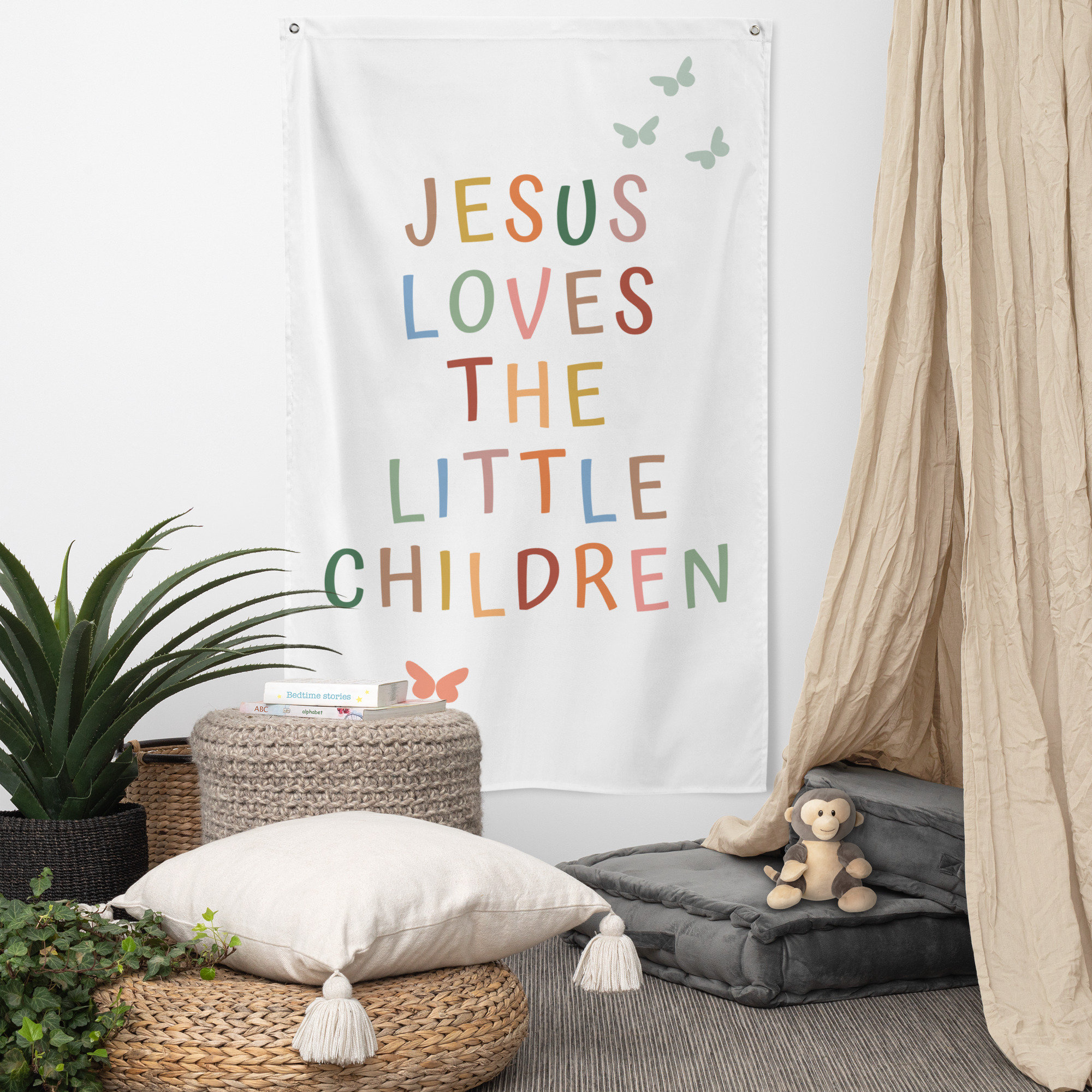 Jesus Loves the Little Children Bible Verse Tapestry - Etsy