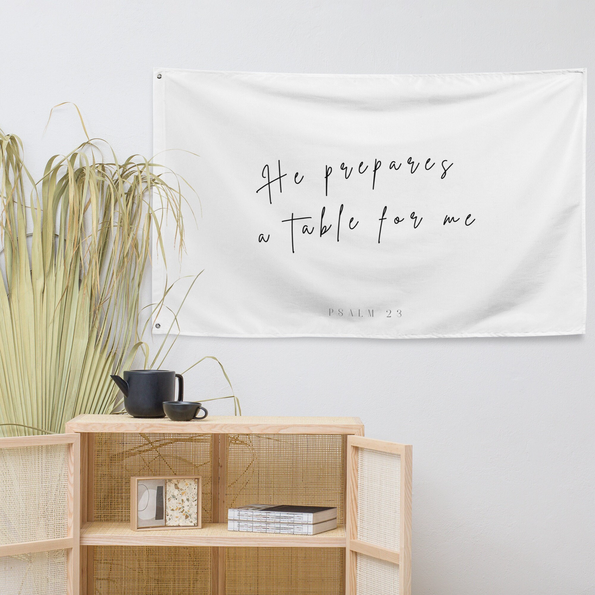 Psalm 23 Scripture Verse Banner, Bible Verse Home Decor Tapestry ...