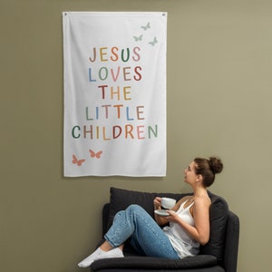 Scripture Banner for Kids Room, Bible Verse Wall Art, Christian ...