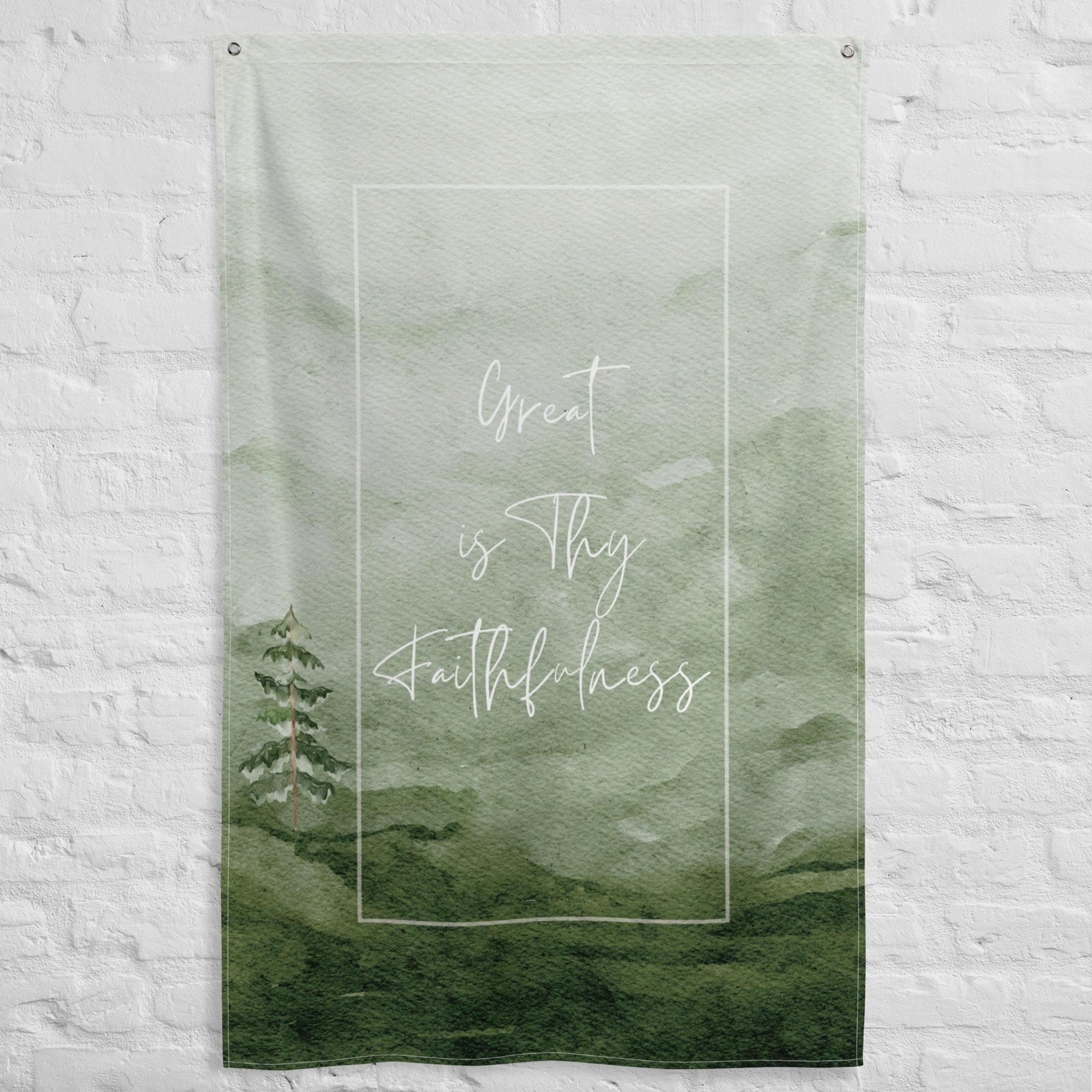 Great is Thy Faithfulness Banner, Aesthetic Christian Wall Art ...