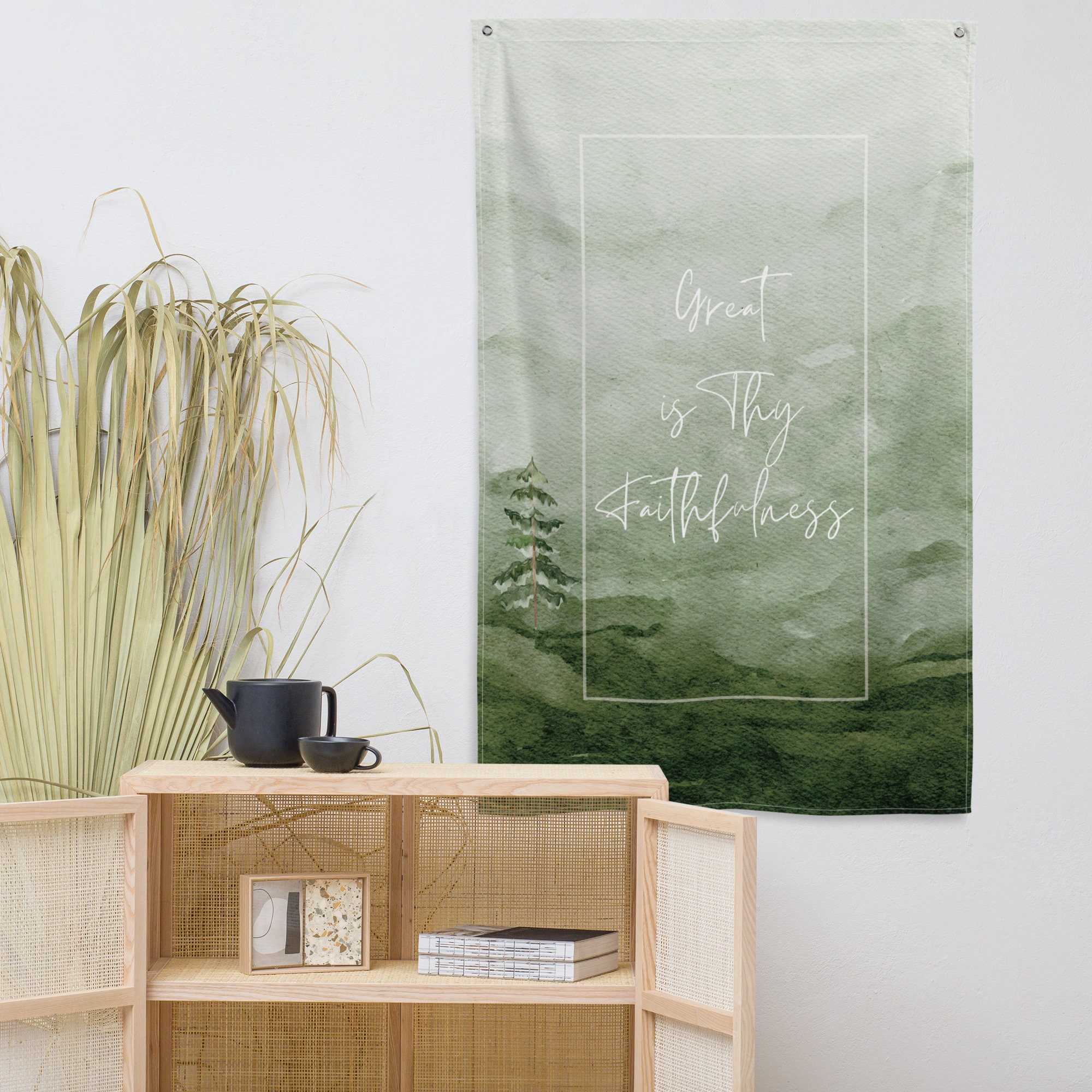 Great is Thy Faithfulness Banner, Aesthetic Christian Wall Art ...