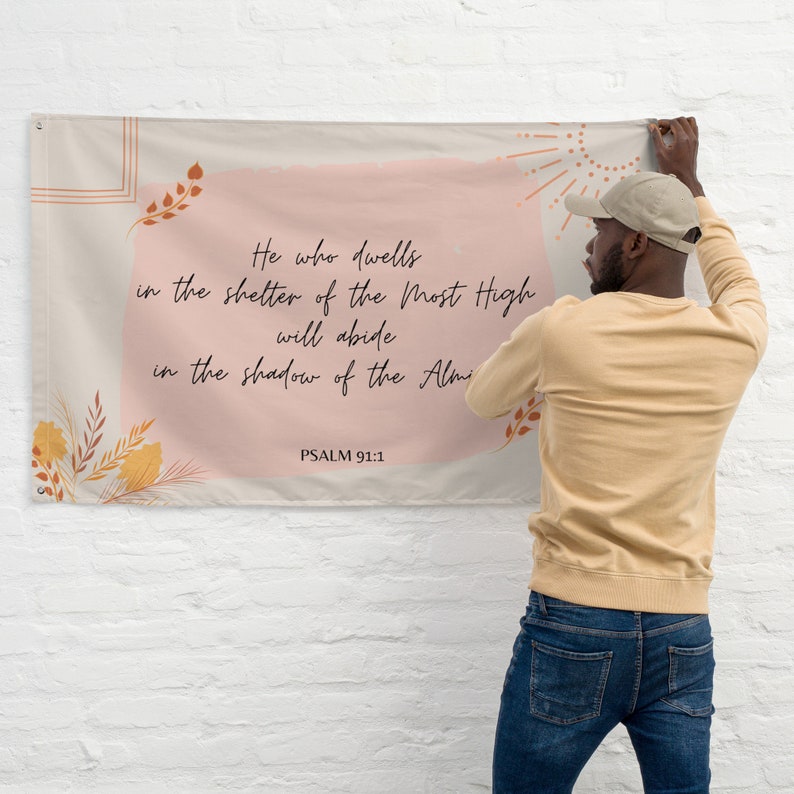 Psalm Bible Verse Banner Aesthetic Christian Wall Art - Etsy