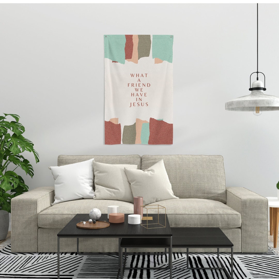 College Apartment Scripture Tapestry Decor for Living Room Bible Verse ...