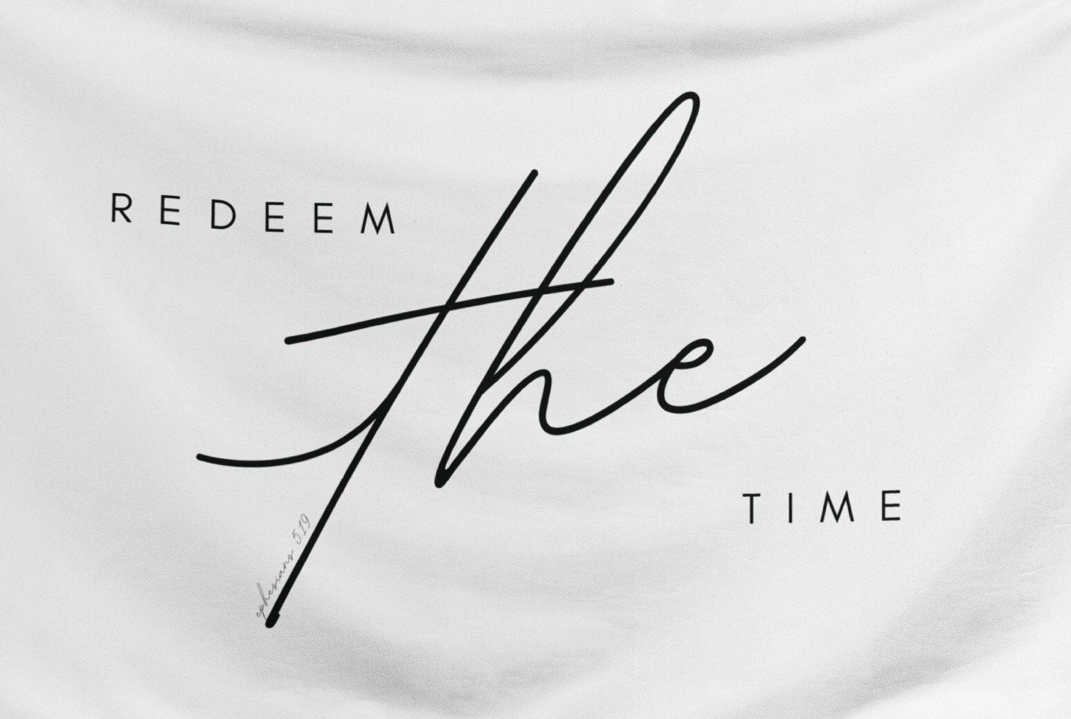 Redeem the Time Tapestry, Ephesians 5 Bible Verse Banner, Christian ...