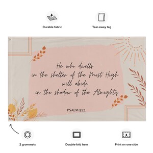 Psalm Bible Verse Banner, Aesthetic Christian Wall Art, Minimalist ...