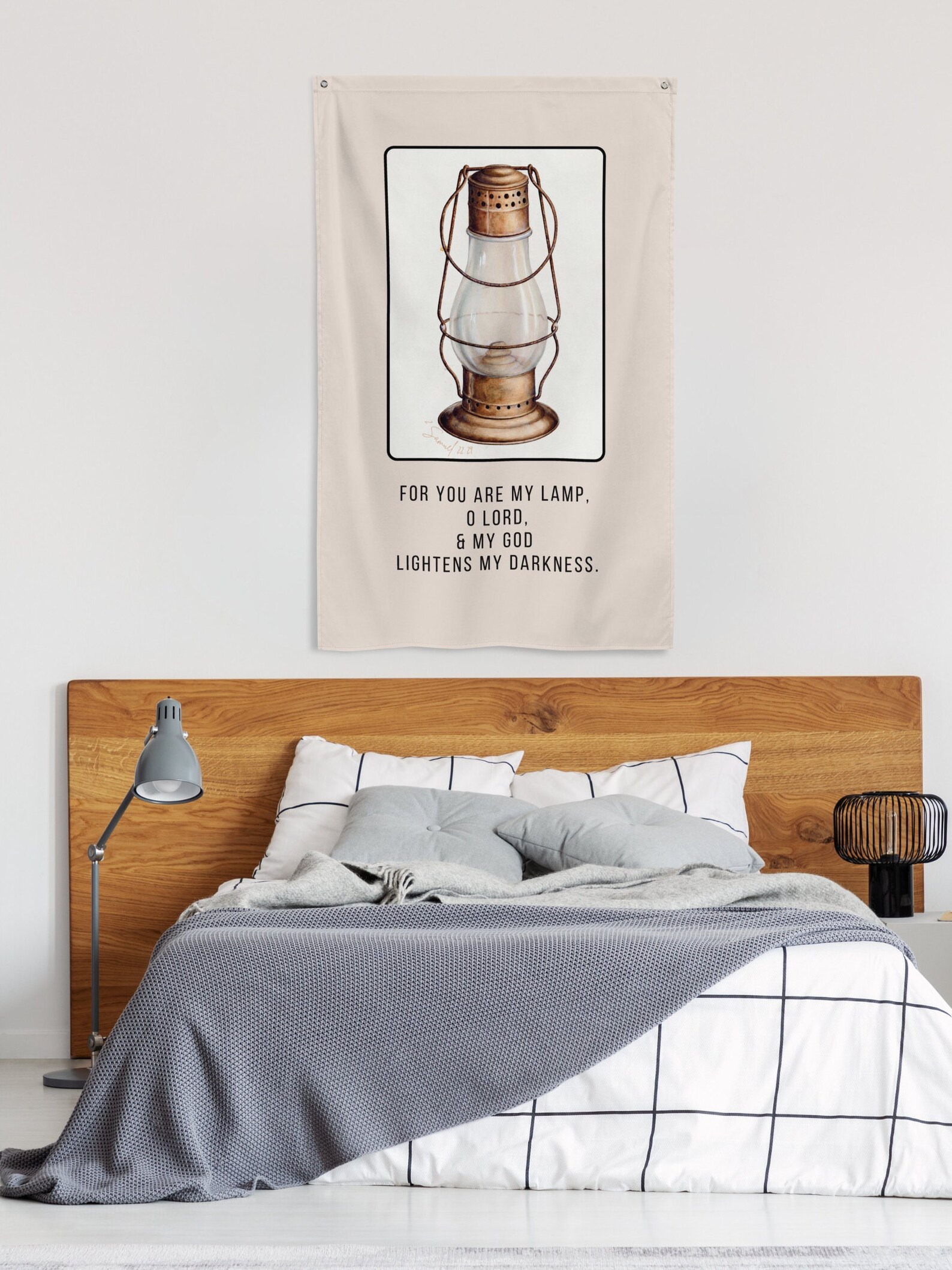 College Apartment Scripture Tapestry Decor for Living Room Bible Verse ...