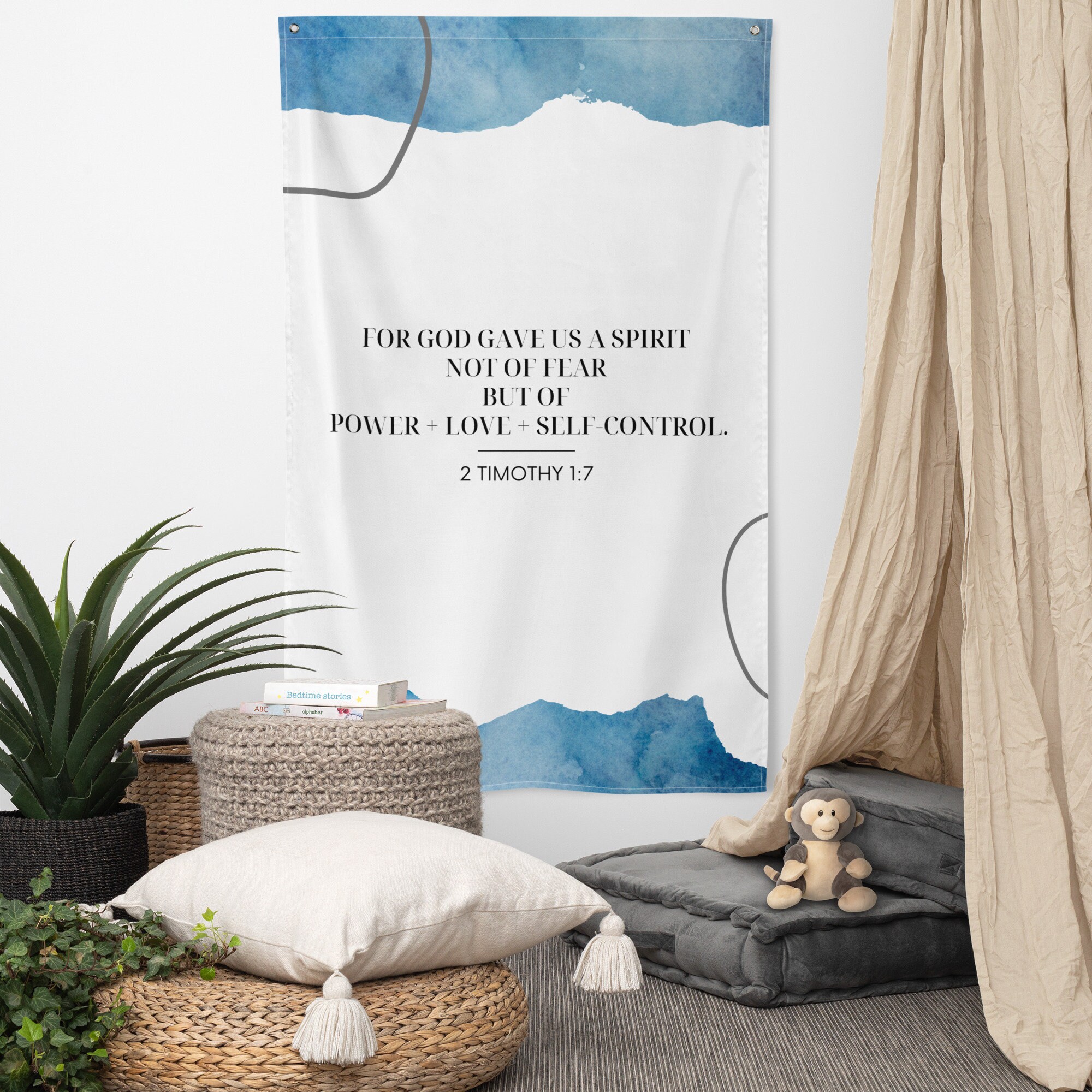 2 Timothy Banner, Bible Verse Banner, Christian Scripture Wall Hanging ...