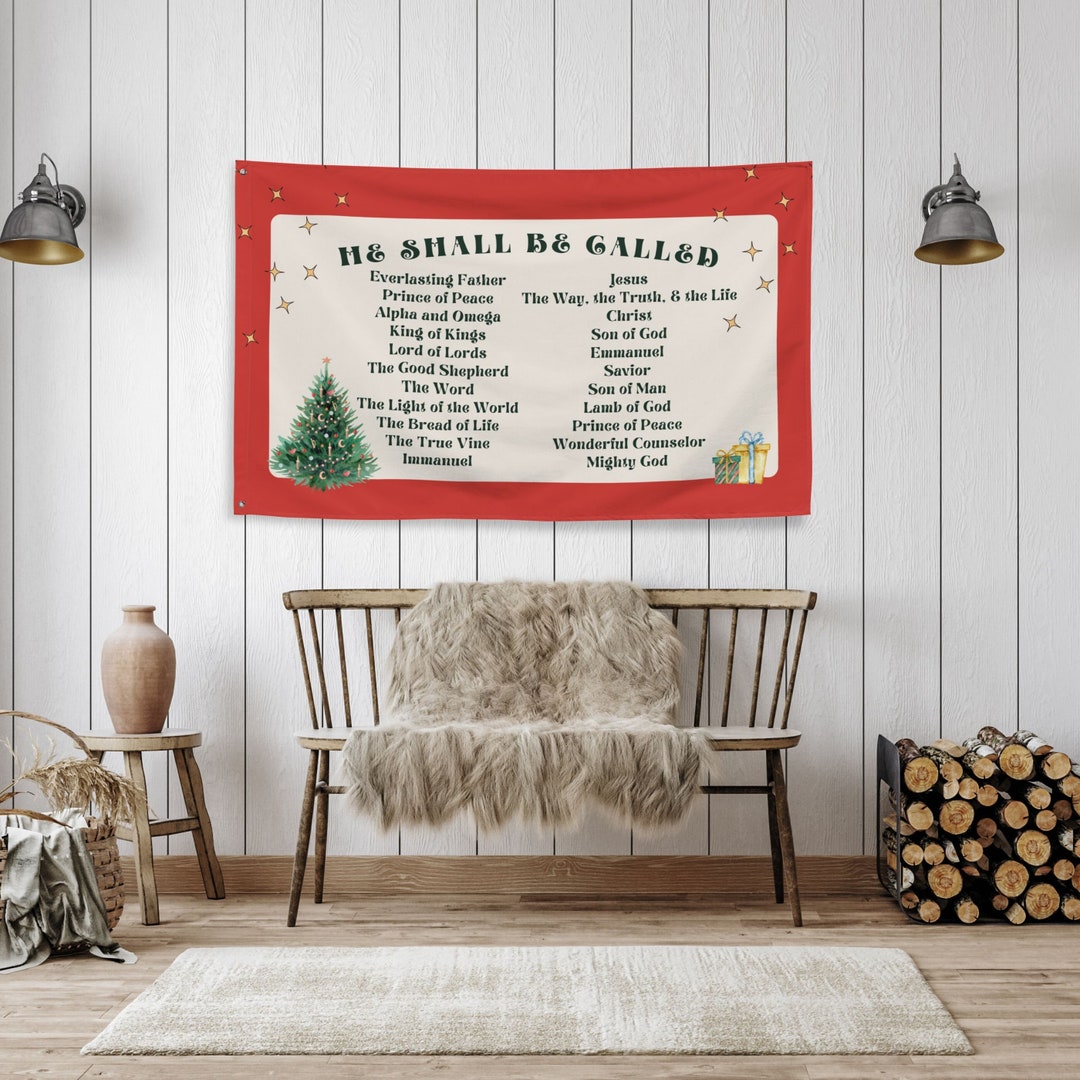 Christian Christmas Bible Verse Tapestry Wall Hanging, Religious ...