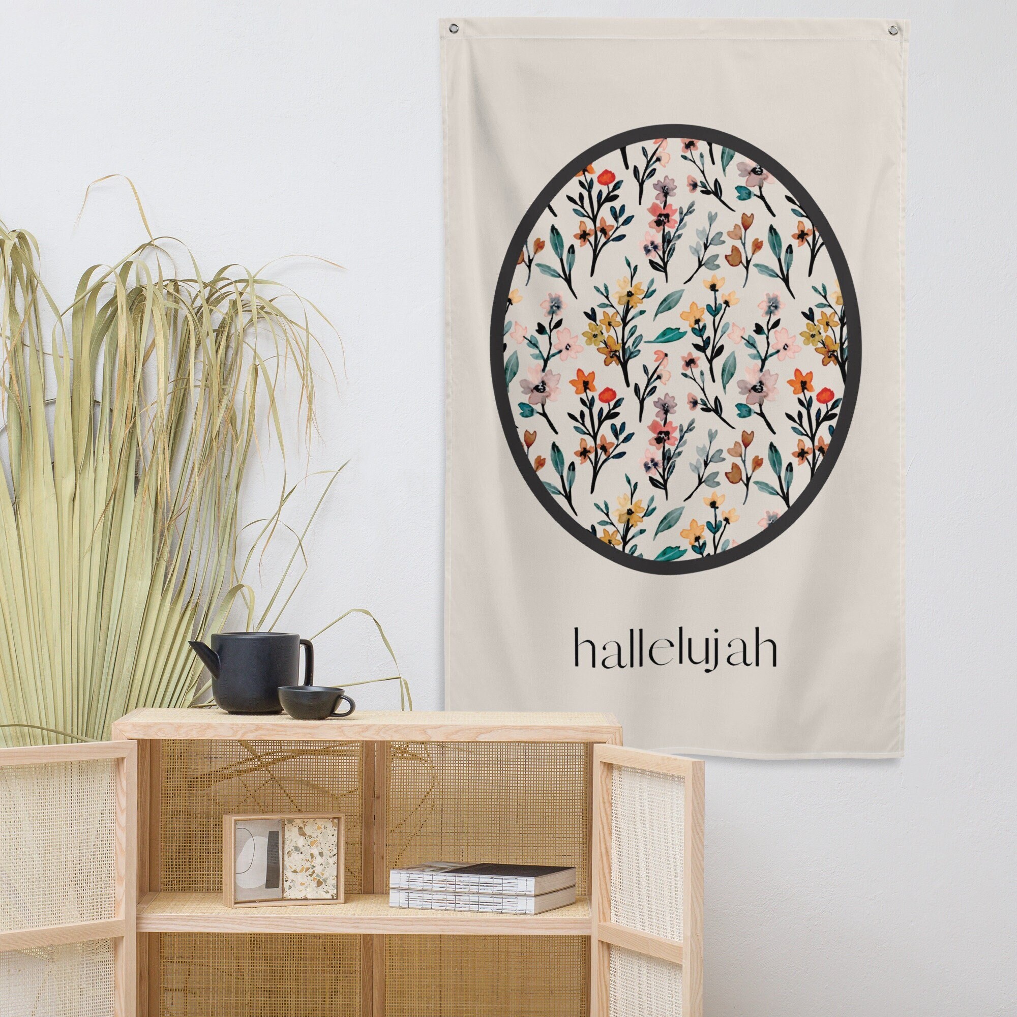 Hallelujah Banner, Bible Verse Banner, Aesthetic Christian Wall Art ...