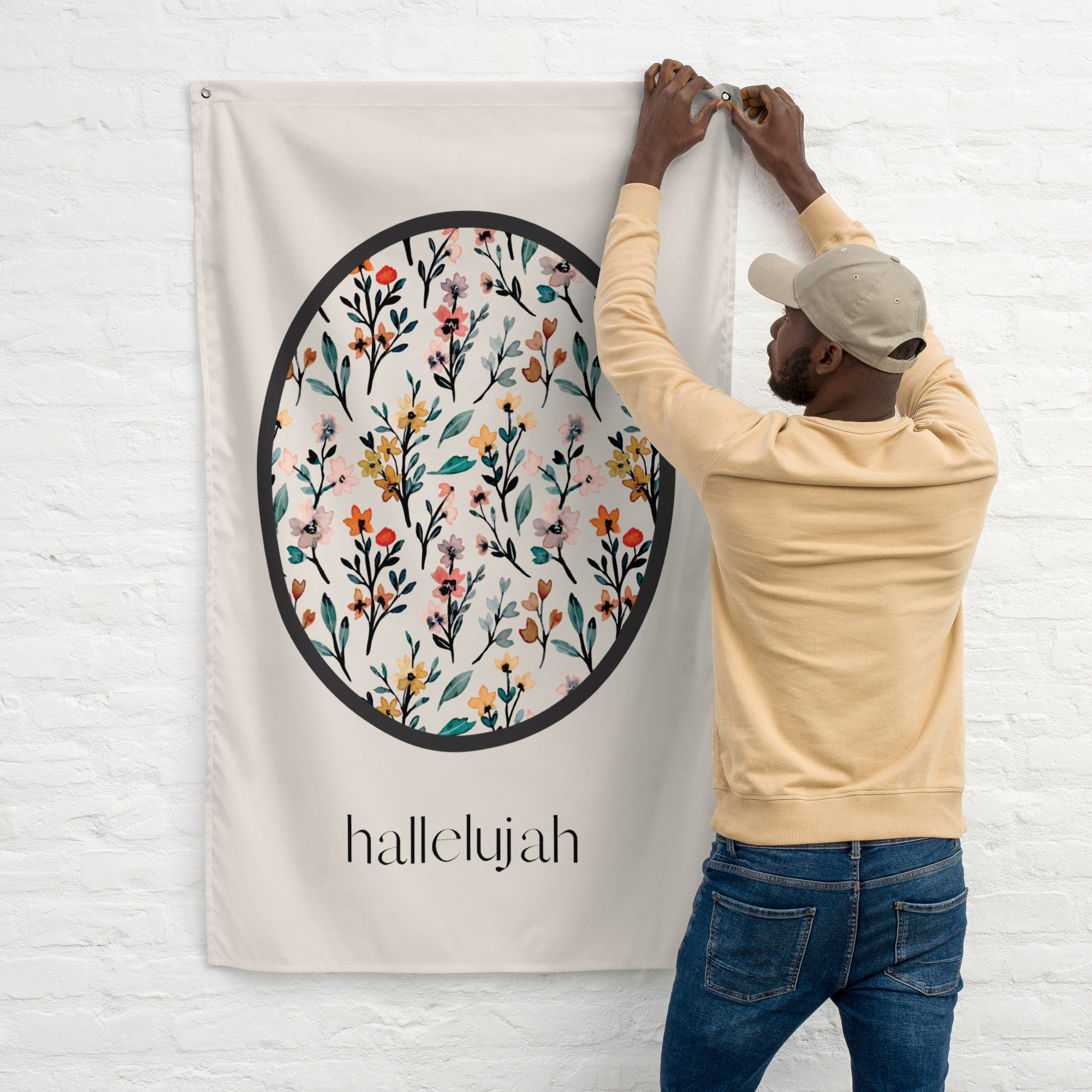 Hallelujah Banner, Bible Verse Banner, Aesthetic Christian Wall Art ...