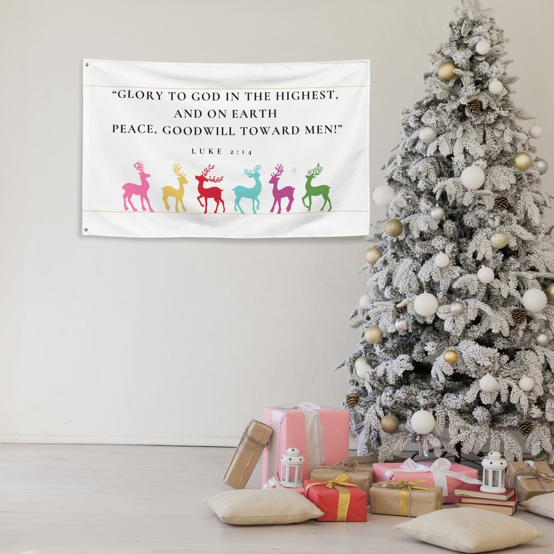 Christian Bible Verse Retro Christmas Tapestry Decorations, Religious ...