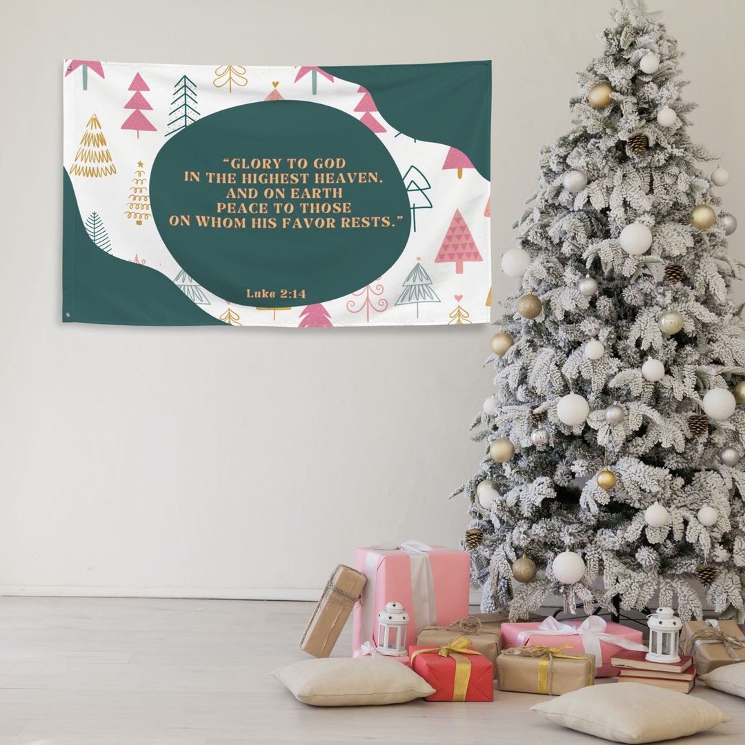 Christian Bible Verse Retro Christmas Tapestry Decorations, Religious ...