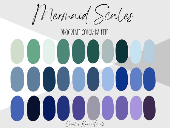 Mermaid Scales Procreate Palette Sea Color Swatches - Etsy