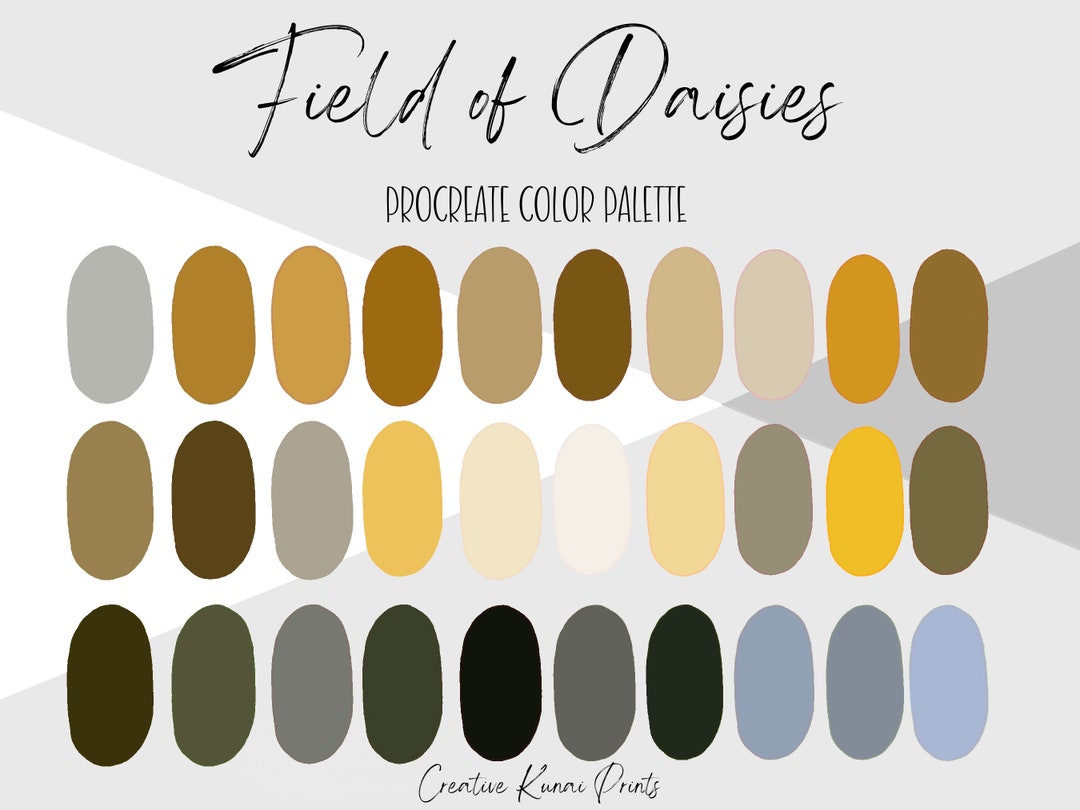 Field of Daisies Procreate Color Palette | Landscape Color Swatches ...