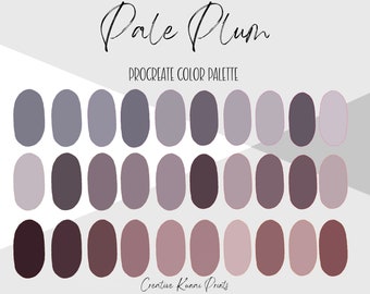 Pastel Purple Procreate Palette, 30 HEX Color Codes, Instant Digital ...