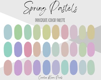 Procreate Color Palette Hello Spring | Color Swatches | Instant ...