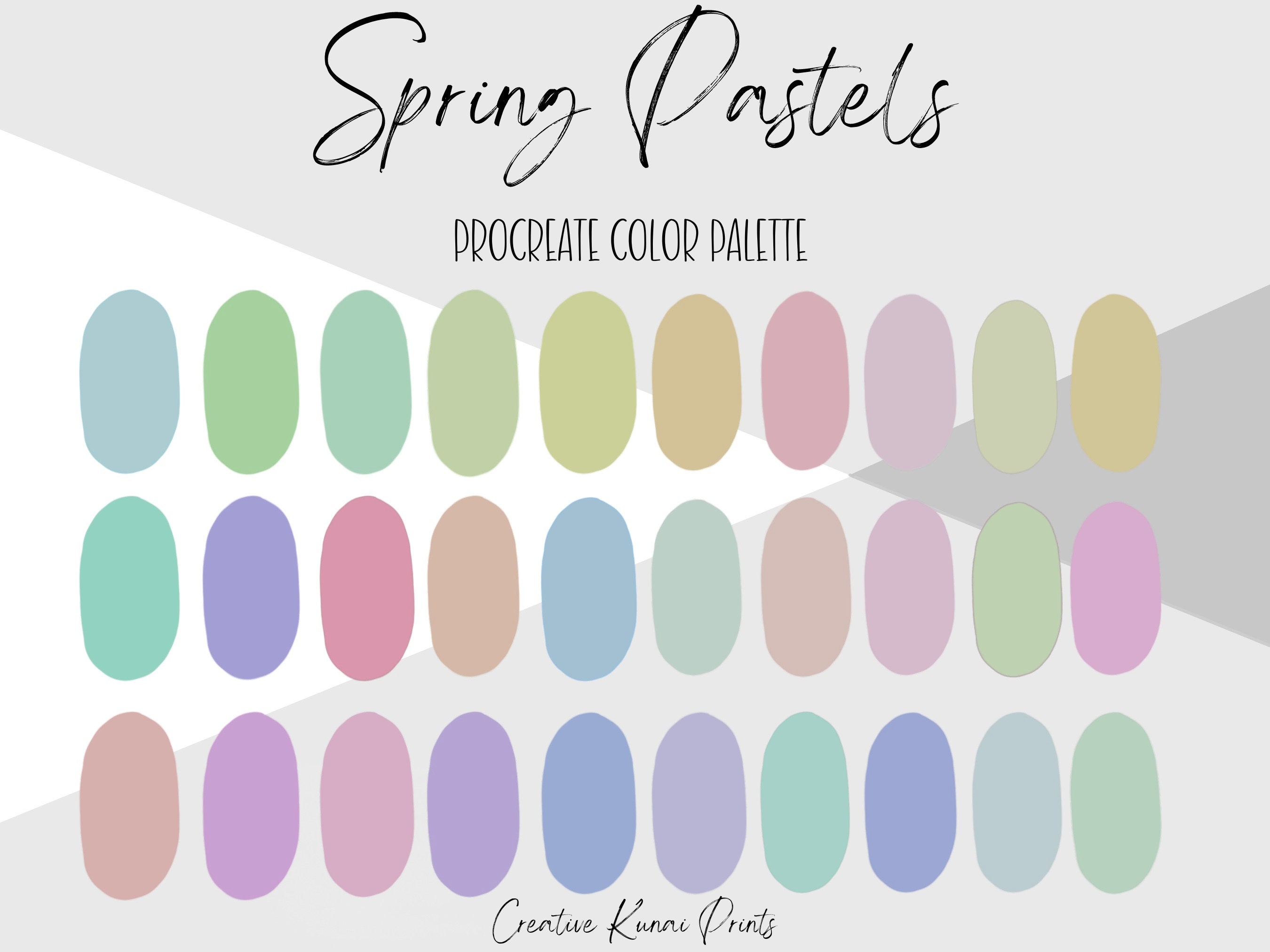 Spring Pastel Procreate Palette | Spring Color Swatches | Instant ...