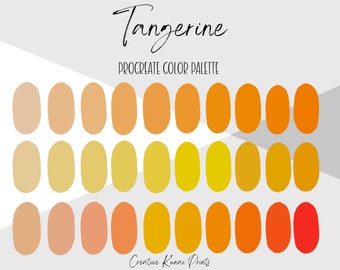 Orange Splash Procreate Palette, 30 HEX Color Codes, Instant Digital ...