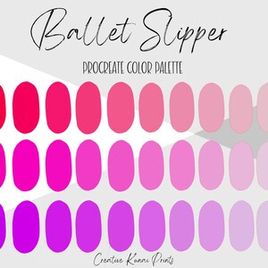 Pink Procreate Palette | Ballet Color Swatches | Instant Download - Etsy
