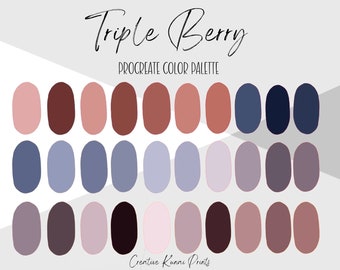 Strawberry Procreate Color Palette Lettering Digital Art - Etsy