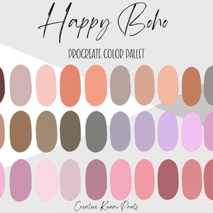 Boho Procreate Palette Boho Color Swatches Instant - Etsy