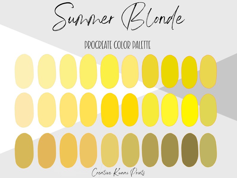 Rainbow Procreate Palette Kawaii Color Swatches Instant Download Procreate Palette Bundle Etsy