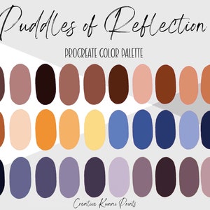Puddles of Reflection Procreate Palette Inspirational Color Swatches ...