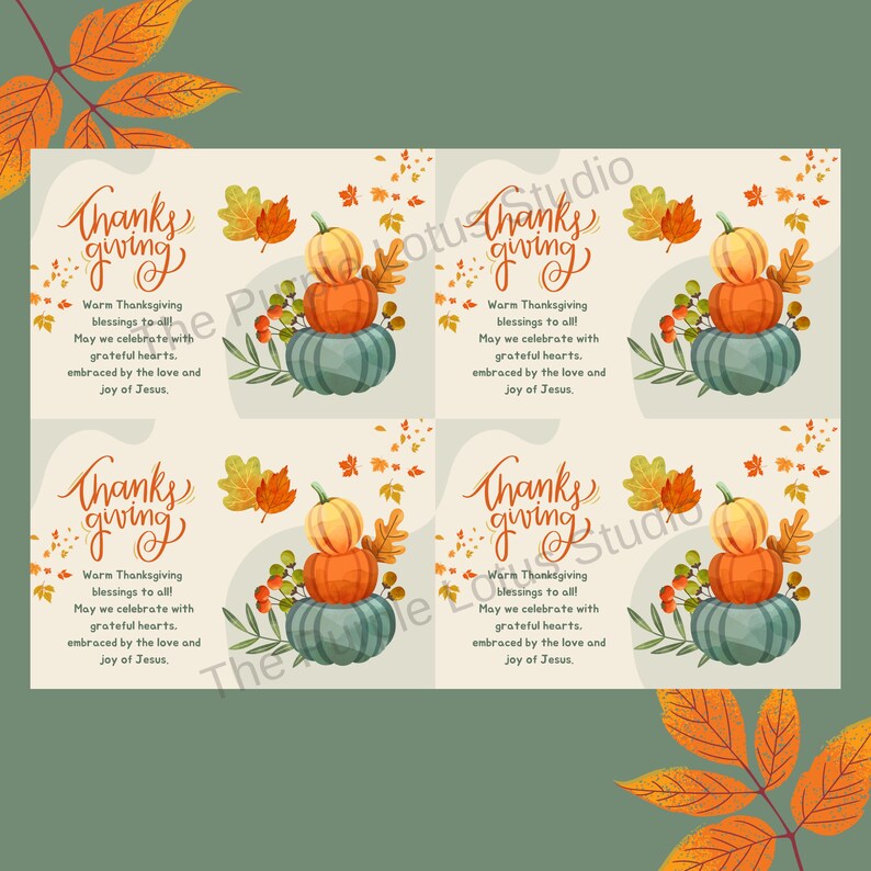 Printable Thanksgiving Card - Etsy