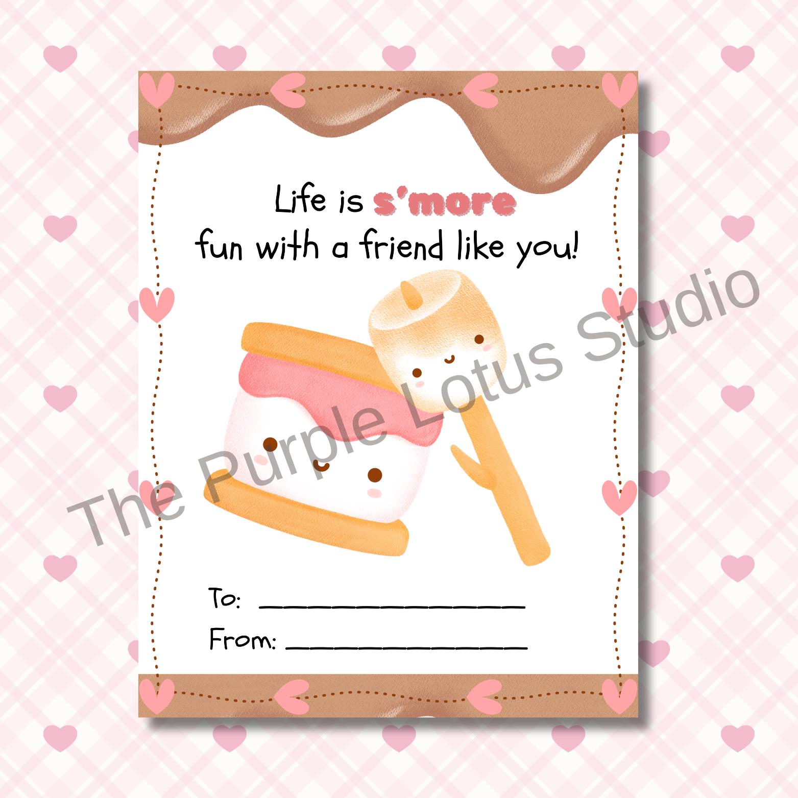 Printable S'more Valentine's Day Cards - Etsy