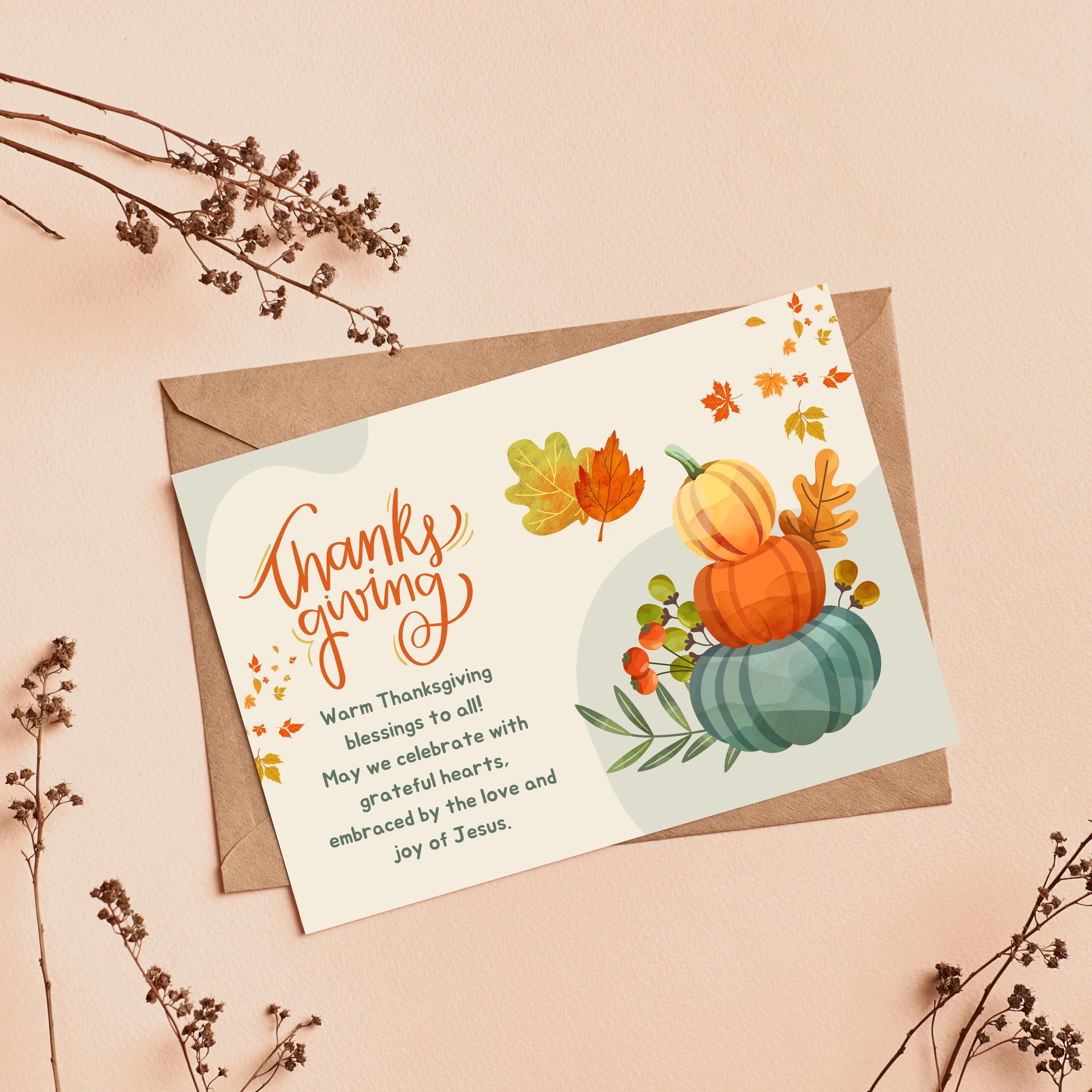 Printable Thanksgiving Card - Etsy