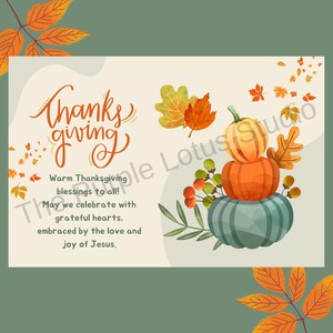 Printable Thanksgiving Card - Etsy