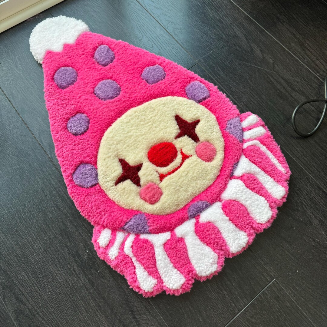 Pink Clown Rug - Etsy