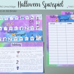 Halloween Trick or Treat | Sparspiel zum Würfeln - passend für A6 ...