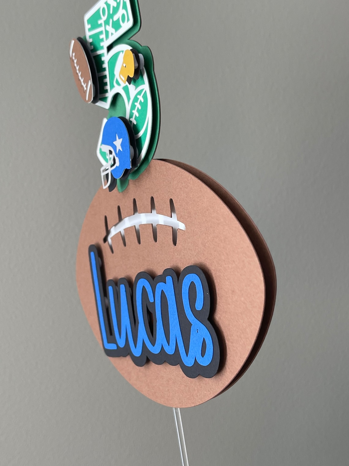 Football Birthday Cake Topper Personalized Football Cake - Etsy