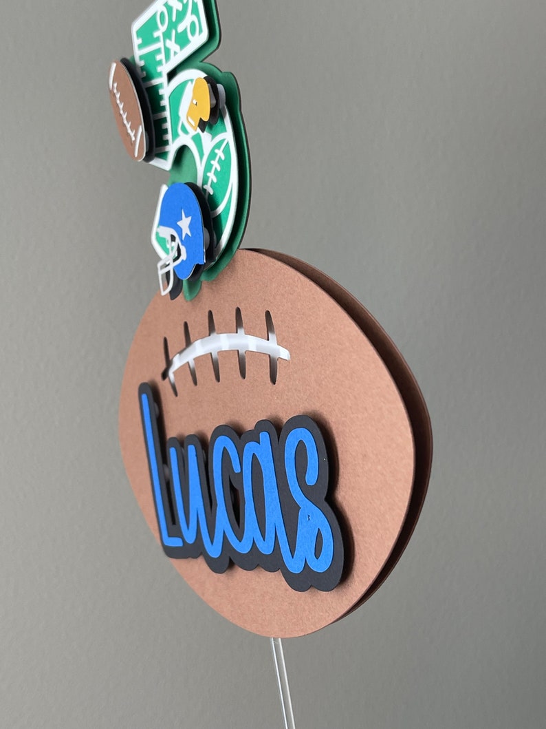 Football Birthday Cake Topper Personalized Football Cake - Etsy