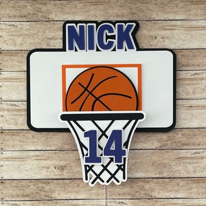 Basketball Cake Topper, Custom Basketball Cake Topper, Basketball ...