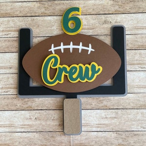 Football Cake Topper, Personalized Football Cake Topper, Football ...