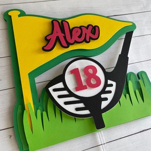 Golf Birthday Cake Topper, Golf Topper, Golf Cake Topper, Golf Party ...