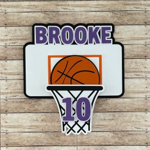 Basketball Cake Topper, Custom Basketball Cake Topper, Basketball ...